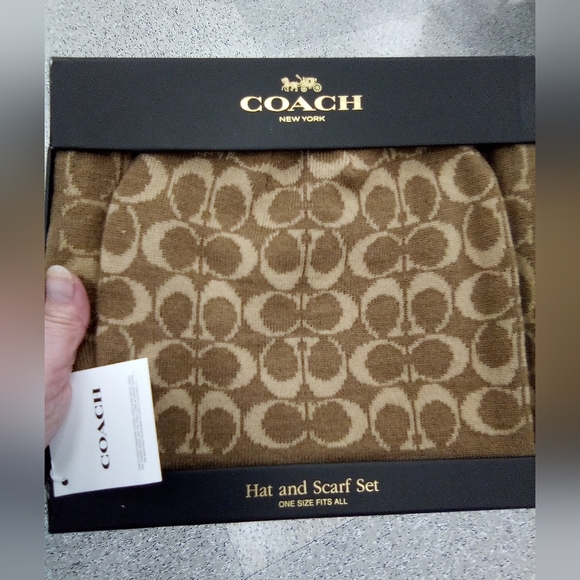 Coach | Accessories | Coach Knit Hat Scarf Gift Set | Poshmark
